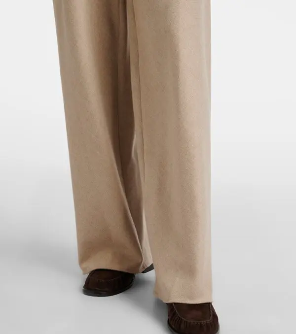 Vince High-rise Wide-leg Pants - Beige