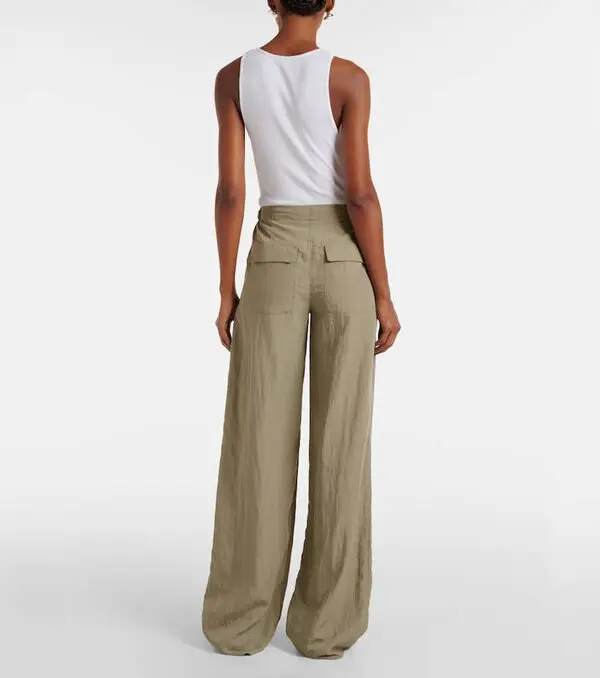 Vince High-rise Wide-leg Tencel Blend Pants