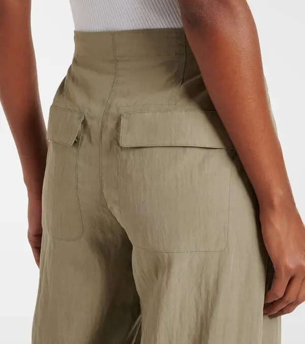 Vince High-rise Wide-leg Tencel Blend Pants