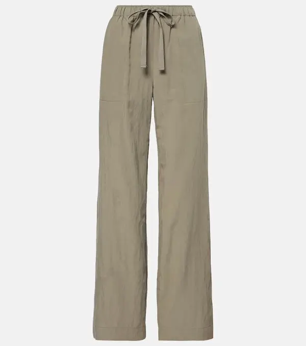 Vince High-rise Wide-leg Pants - Green