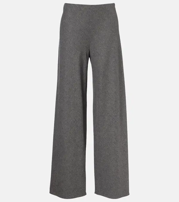 Vince High-rise Wide-leg Tencel Blend Pants - Grey
