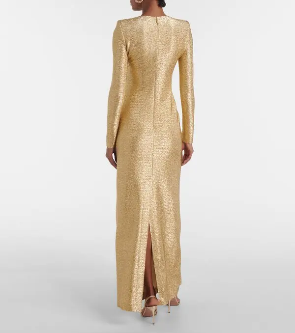 Oscar De La Renta Lamé Gown - Gold