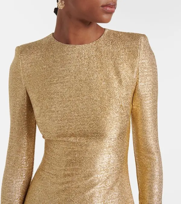 Oscar De La Renta Lamé Gown - Gold