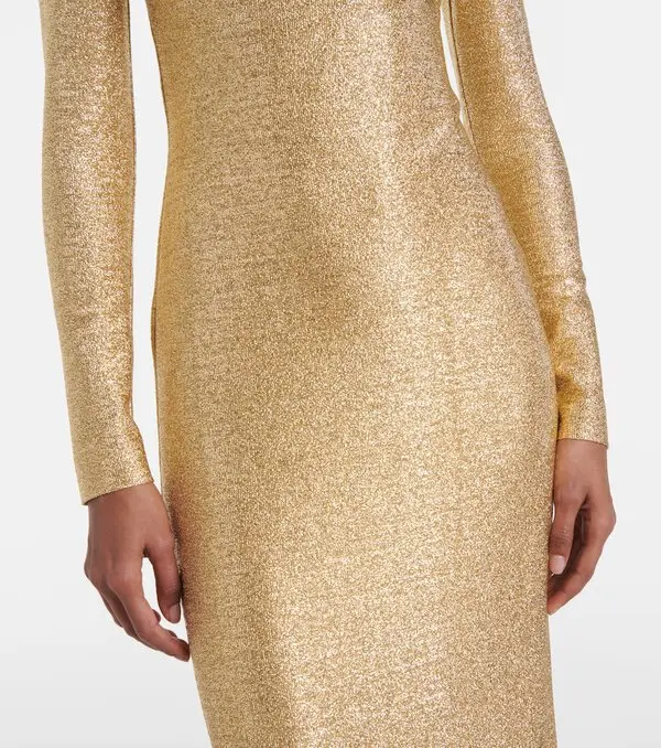 Oscar De La Renta Lamé Gown - Gold