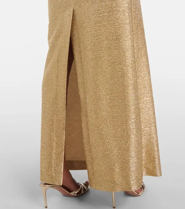 Oscar De La Renta Lamé Gown - Gold