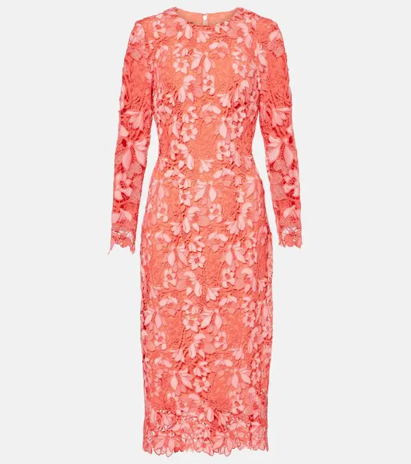 Monique Lhuillier Floral Gown - Orange