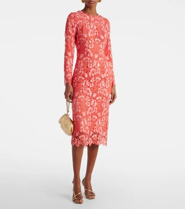 Monique Lhuillier Floral Gown - Orange