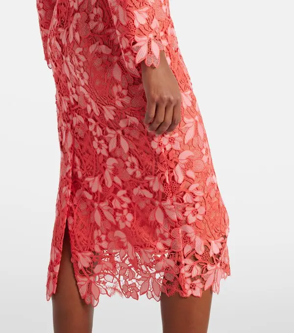 Monique Lhuillier Floral Gown - Orange