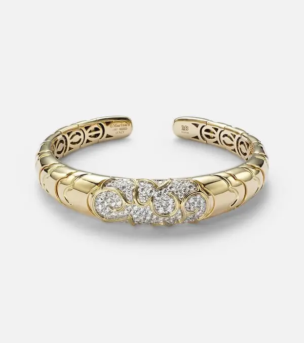 Marina B Onda 18kt Diamond Bangle - Gold