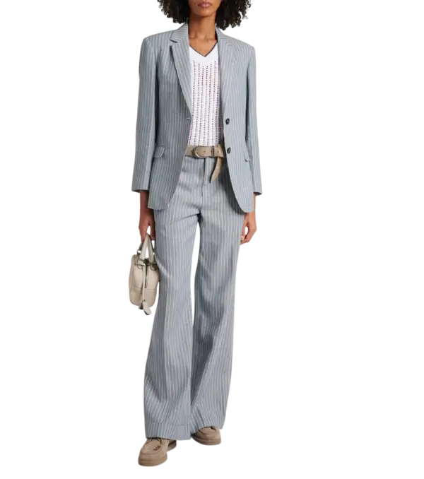 Brunello Cucinelli Linen And Cotton-blend Wide-leg Pants