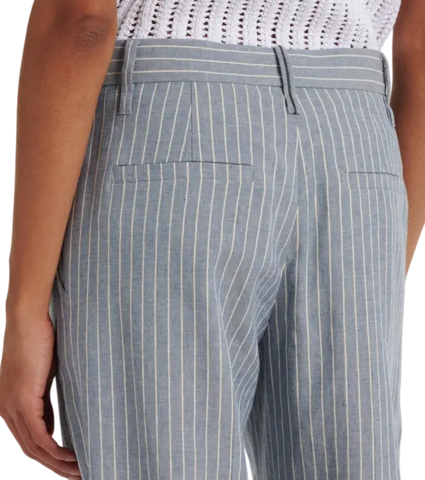 Brunello Cucinelli Linen And Cotton-blend Wide-leg Pants
