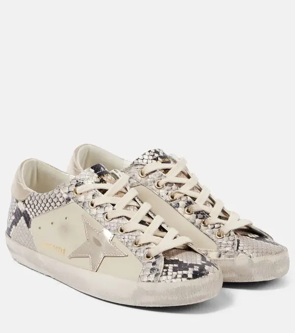 GOLDEN GOOSE Super-star Snake-print Sneakers - Multicoloured