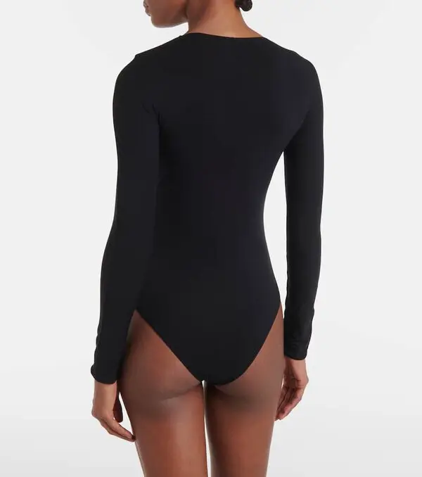 Wolford The V Neck Bodysuit - Black
