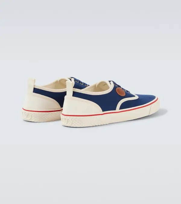 Valentino Garavani Nojoke" Lace-up Canvas Sneakers - Blue