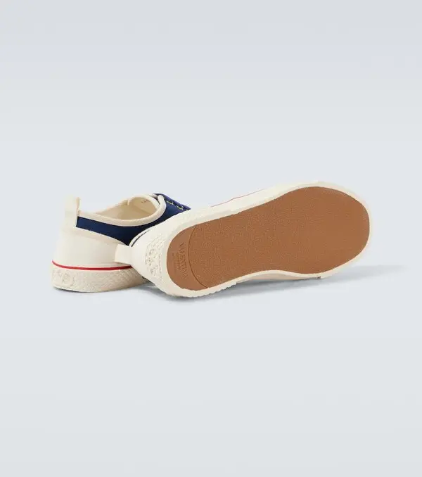 Valentino Garavani Nojoke" Lace-up Canvas Sneakers - Blue