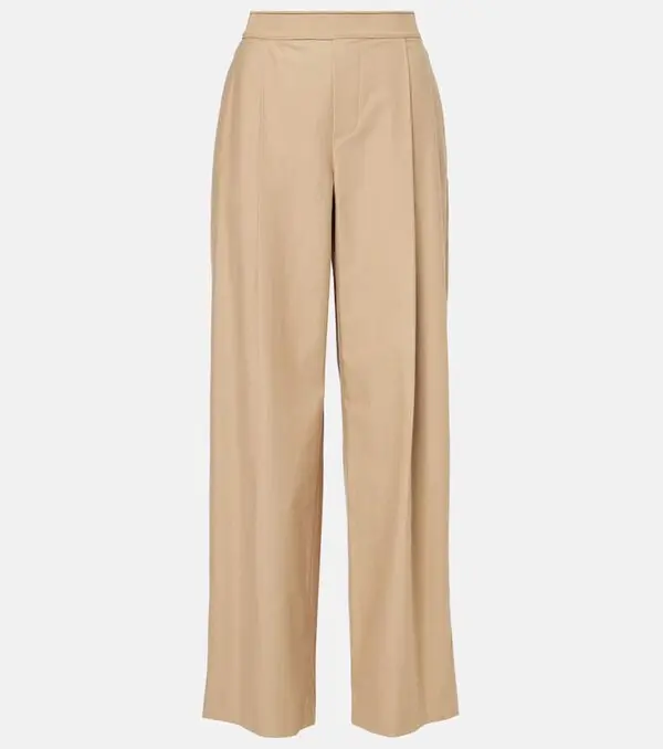 Vince Cotton And Wool Wide-leg Trousers