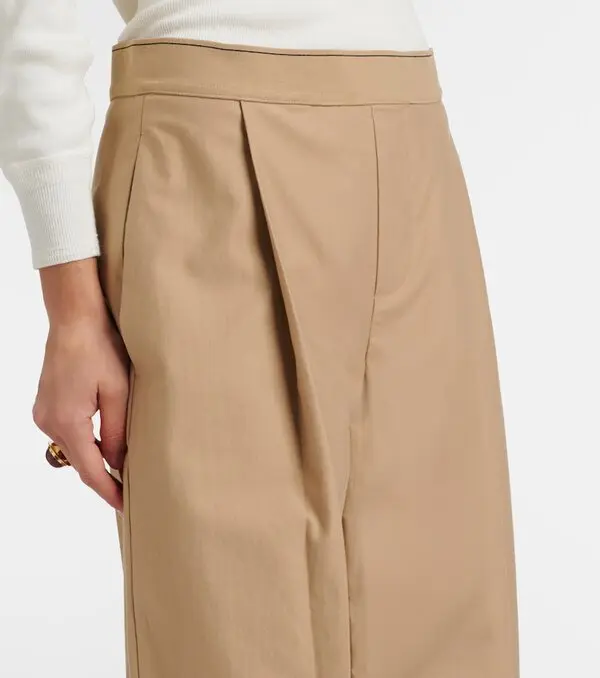 Vince Cotton And Wool Wide-leg Trousers