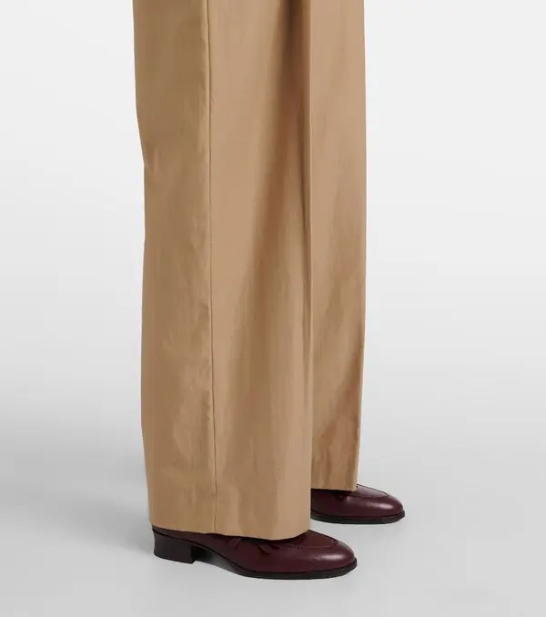 Vince Cotton And Wool Wide-leg Trousers