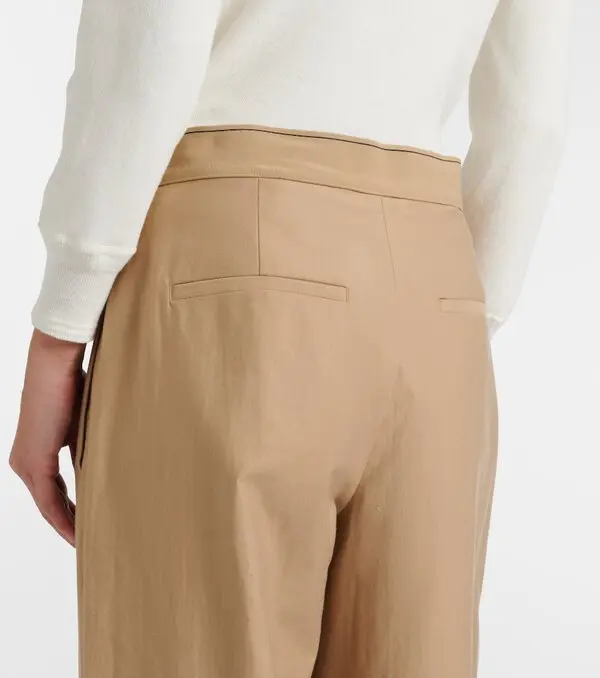 Vince Cotton And Wool Wide-leg Trousers