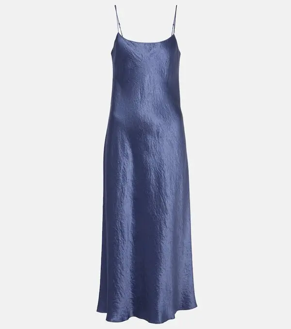Vince Satin Slip Dress - Blue