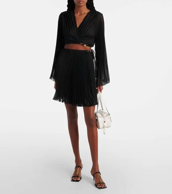 Versace Safety Pin Pleated Beach Cover-up