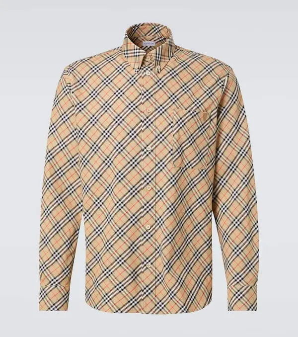 Burberry Check Cotton Poplin Shirt - Brown