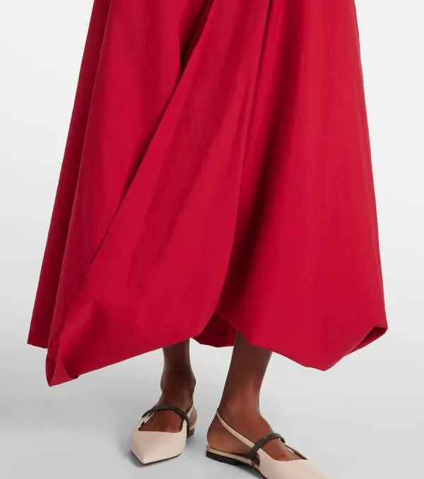 Brunello Cucinelli Cotton-blend Midi Skirt