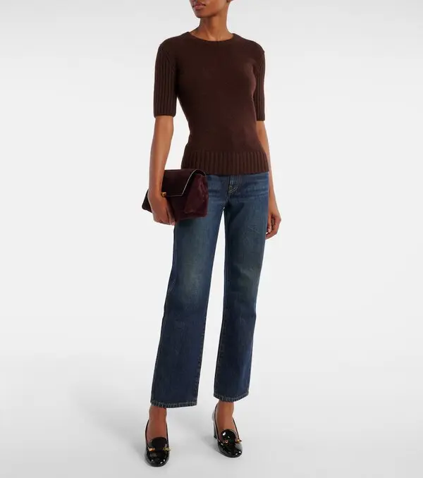 Khaite Abigail High-rise Straight Leg Jeans - Blue