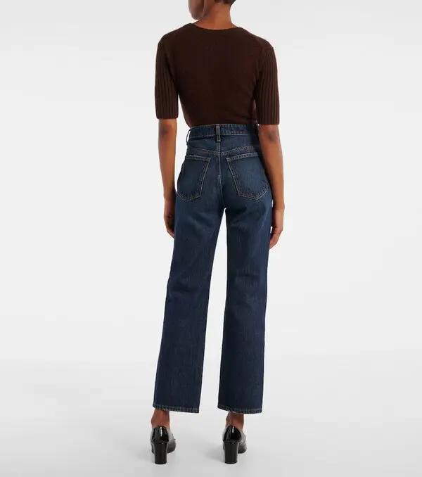 Khaite Abigail High-rise Straight Leg Jeans - Blue