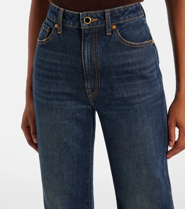 Khaite Abigail High-rise Straight Leg Jeans - Blue