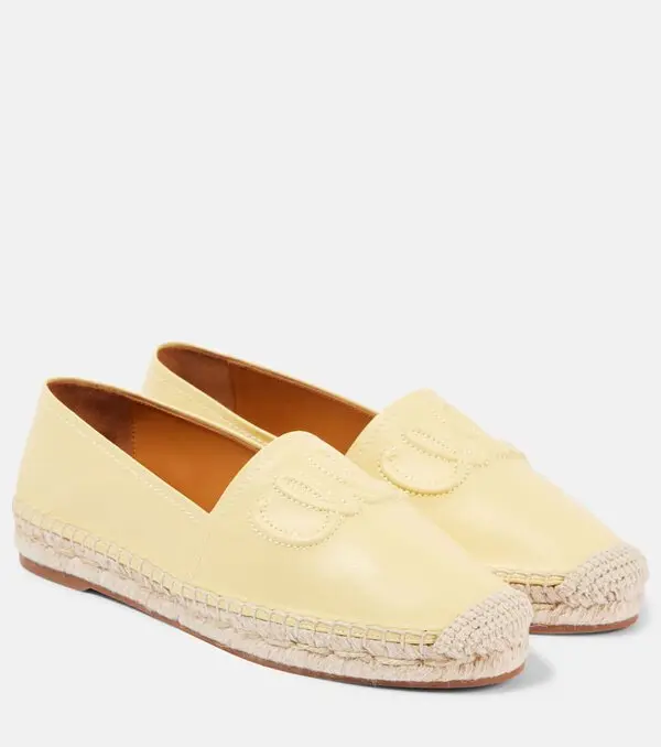Chloé Isla Leather Espadrilles - Yellow