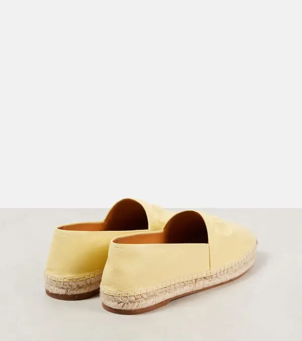 Chloé Isla Leather Espadrilles - Yellow