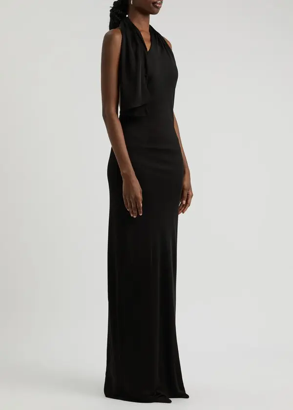 Khaite Roza Scarf-effect Gown