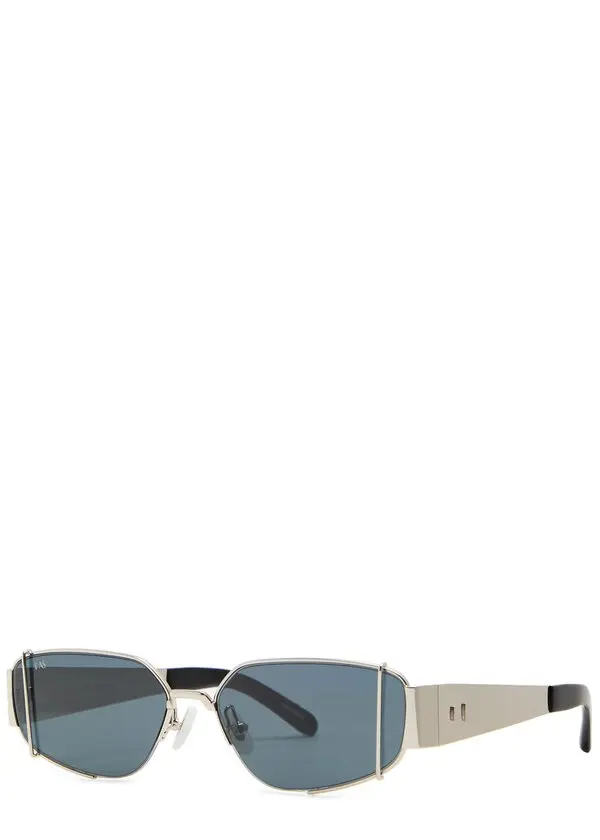 FOR ART'S SAKE Talia Rectangle-frame Sunglasses - Silver
