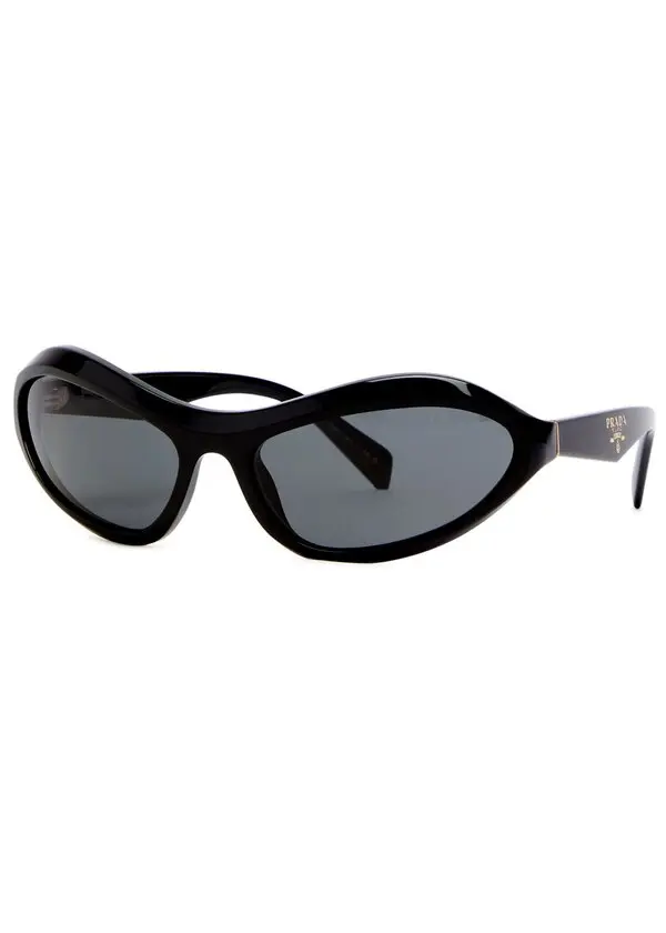 Prada Oval-frame Sunglasses - Black