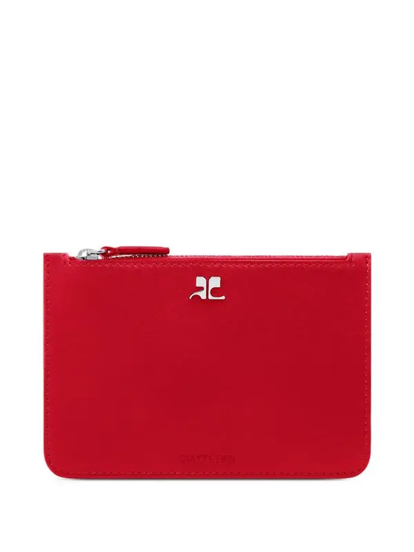 COURREGES Leather Wallet - Red