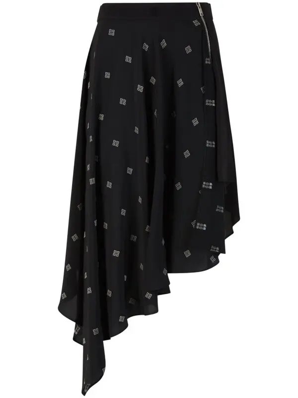 Givenchy Asymmetrical Flared Skirt