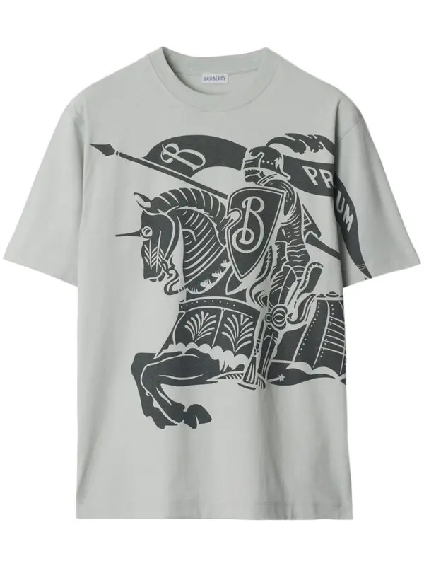 Burberry Equestrian Knight-motif T-shirt - Grey