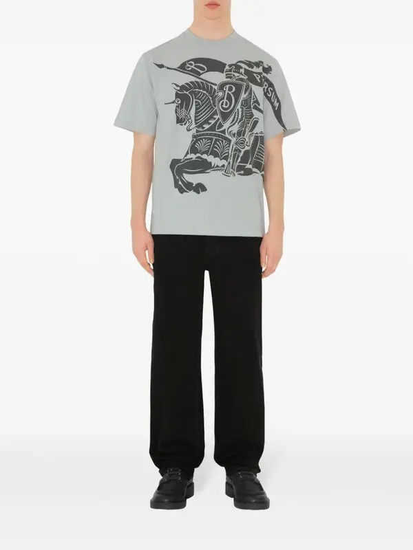 Burberry Equestrian Knight-motif T-shirt - Grey