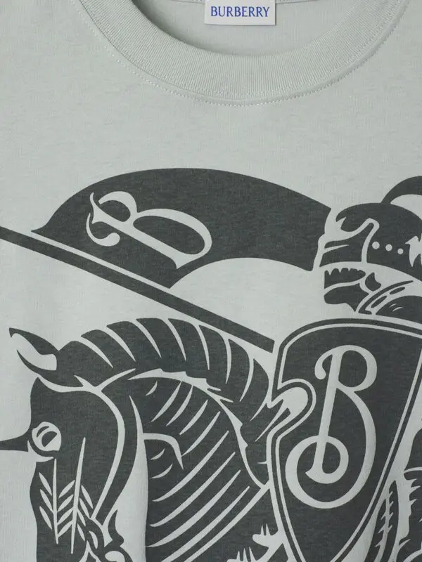 Burberry Equestrian Knight-motif T-shirt - Grey