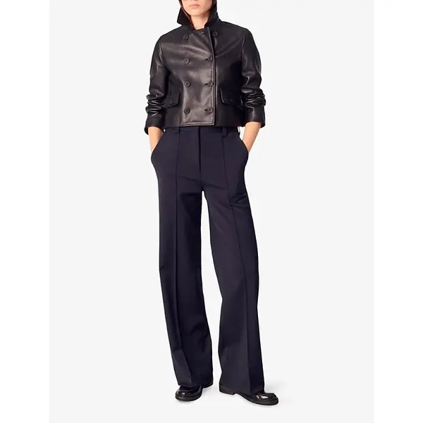 Maje Pin-tuck Pleat Straight-leg Trousers