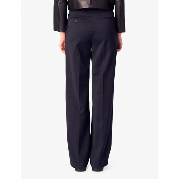 Maje Pin-tuck Pleat Straight-leg Trousers