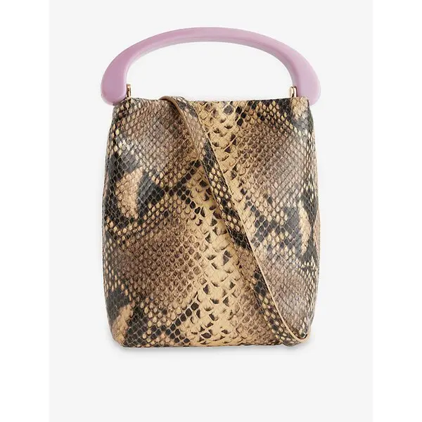 Dries Van Noten Snake-print Top-handle Bag
