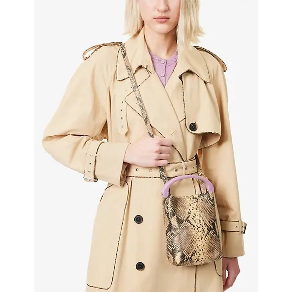 Dries Van Noten Snake-print Top-handle Bag