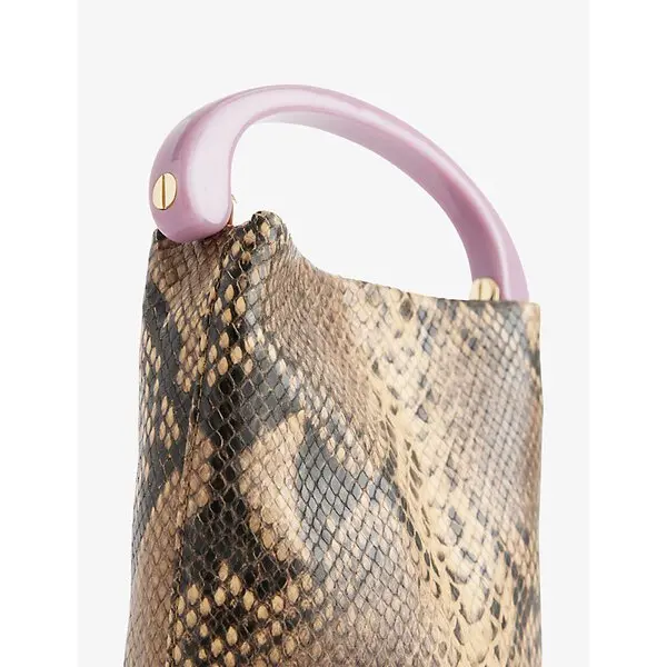 Dries Van Noten Snake-print Top-handle Bag