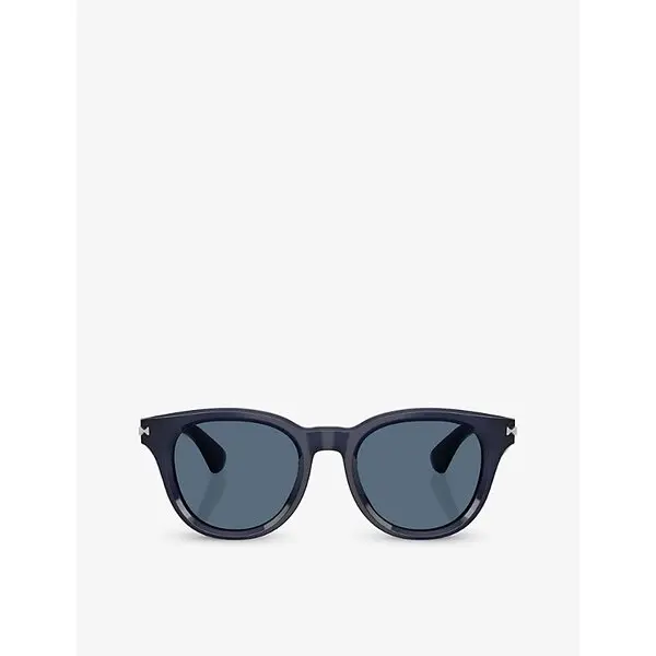 Burberry Be4439 Round-frame Sunglasses - Blue