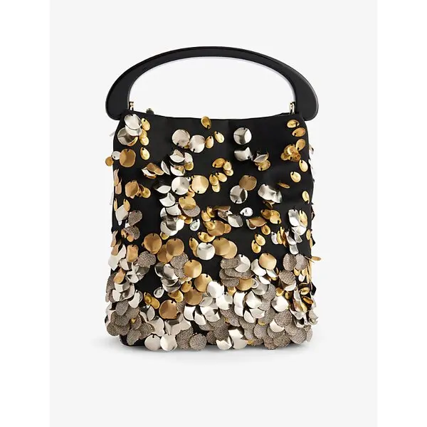 Dries Van Noten Embellished Satin Top-handle Bag