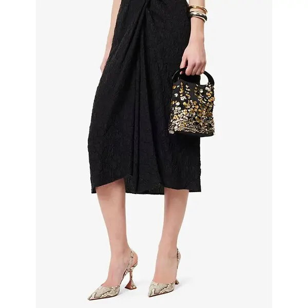 Dries Van Noten Embellished Satin Top-handle Bag