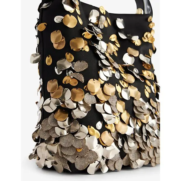 Dries Van Noten Embellished Satin Top-handle Bag