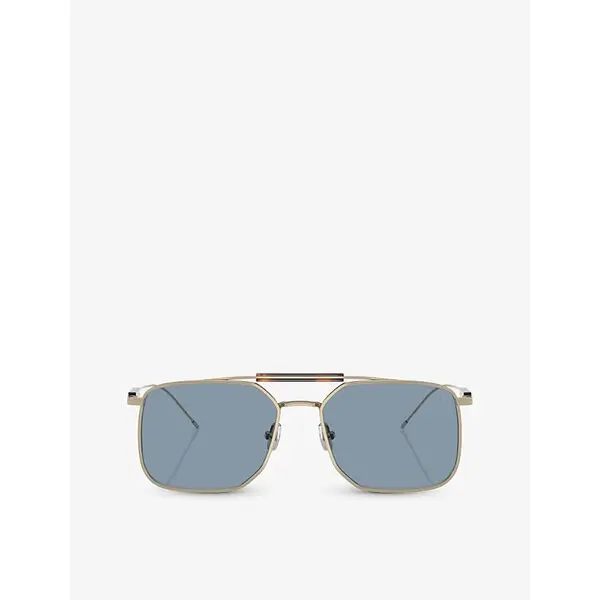 Brunello Cucinelli Square-frame Sunglasses - Gold